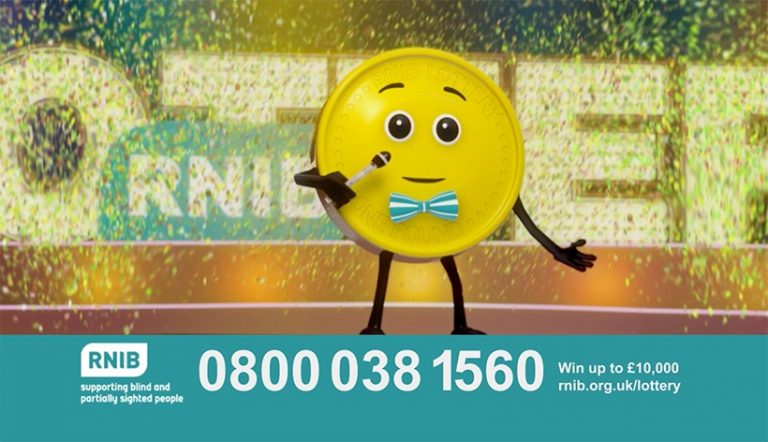 UP : Animated TV Ad for RNIB’s weekly lottery feat. Mr Pound
